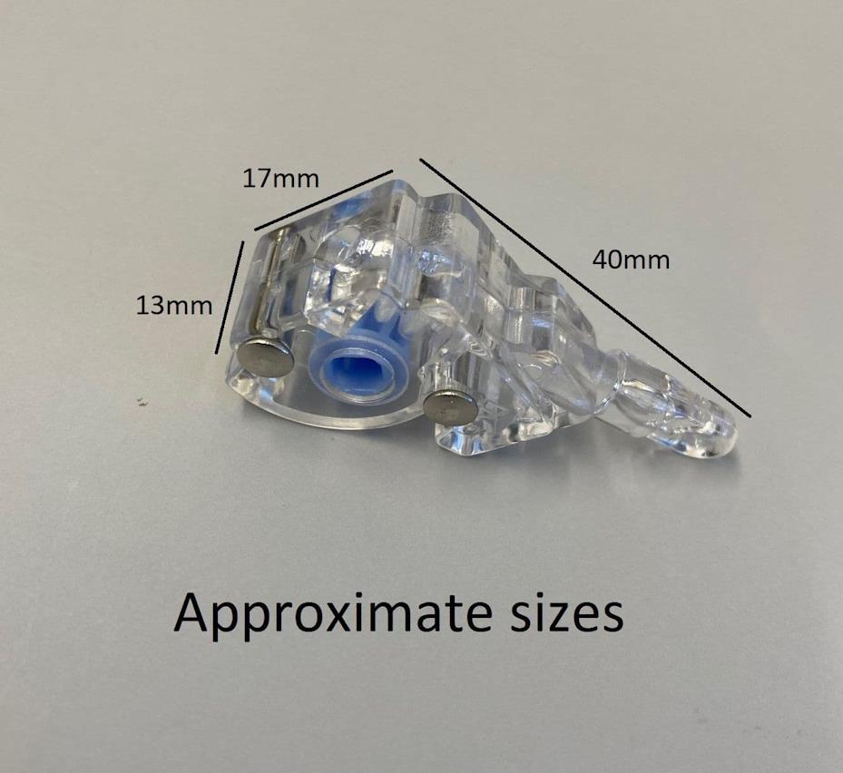 Tilter for 4mm Square Shaped Tilt Rod, Curved Body, Blue Gear (25mm Blind)