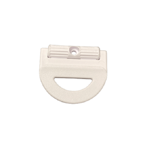 White D-Shaped Handle for Pleated Blinds