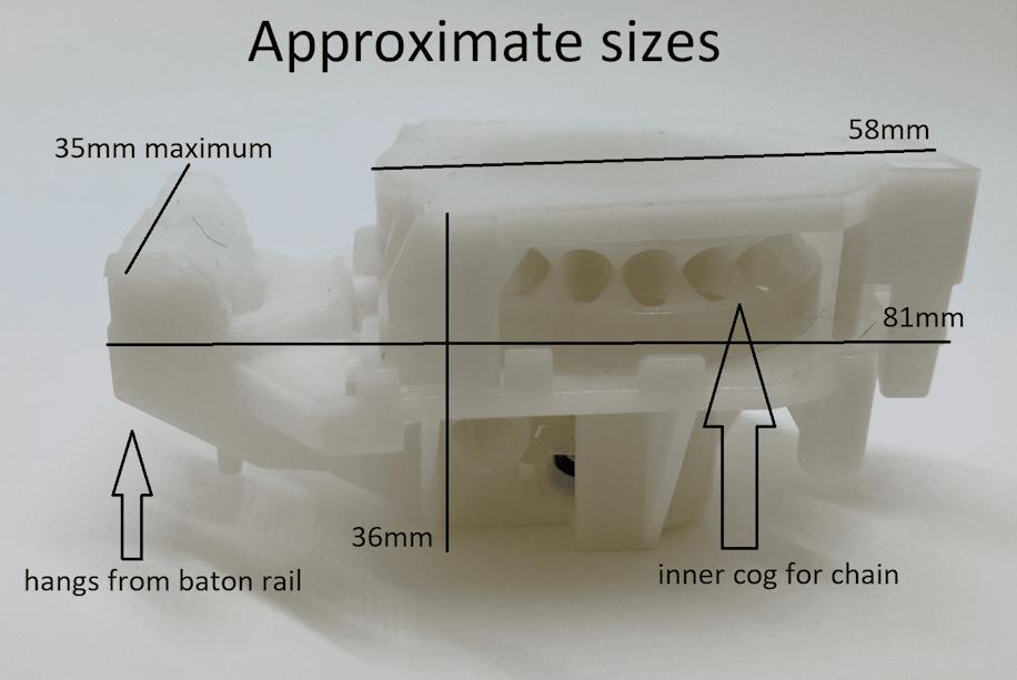 Baton Roman Blind Deluxe Chain Guide with Screw Bell Shape