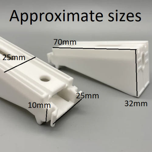 Long Plastic Spring Bracket for Corded/H Section/Narrow Roman Blind ...