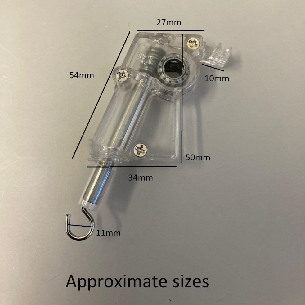 Large Tilter for 6mm Square Tilt Rod, with Metal Hook (50mm Blind)