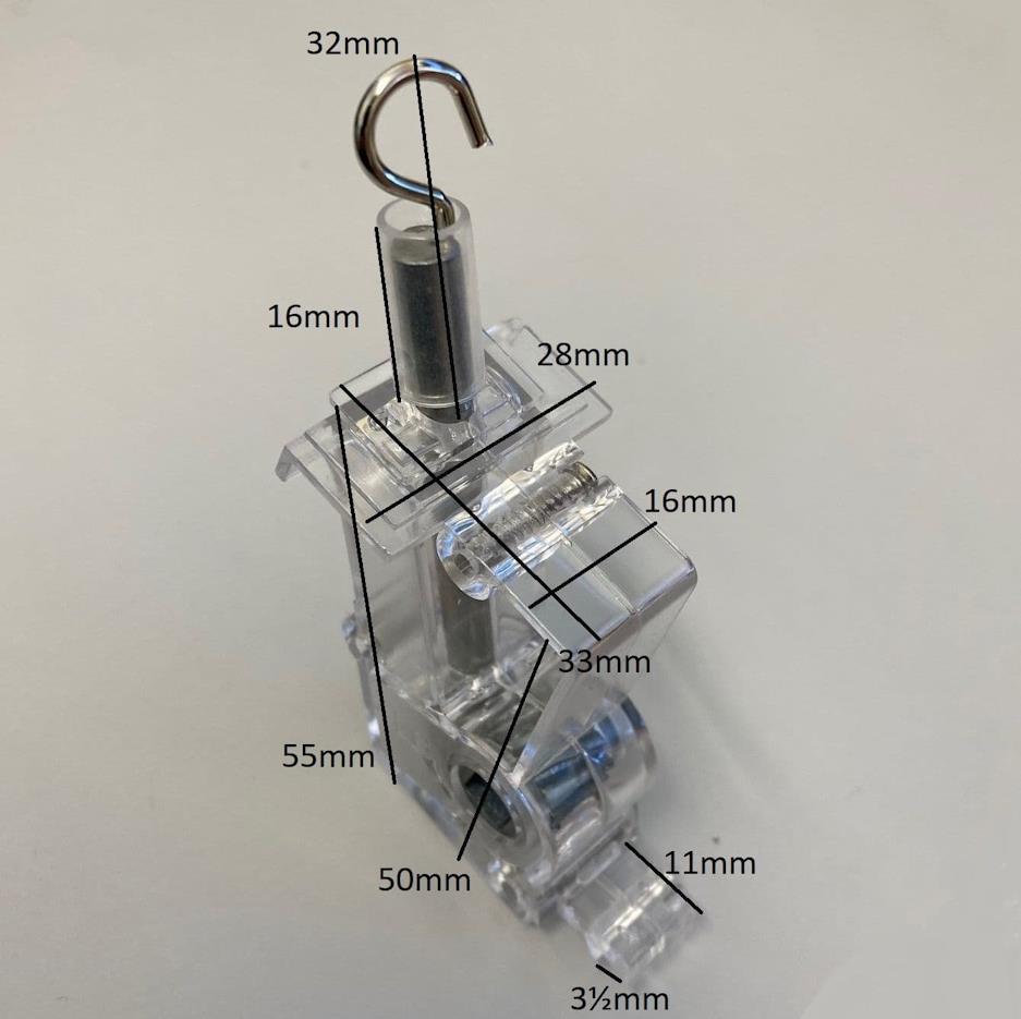 Large Tilter for 6mm Square Tilt Rod, with Metal Hook (50mm Blind)