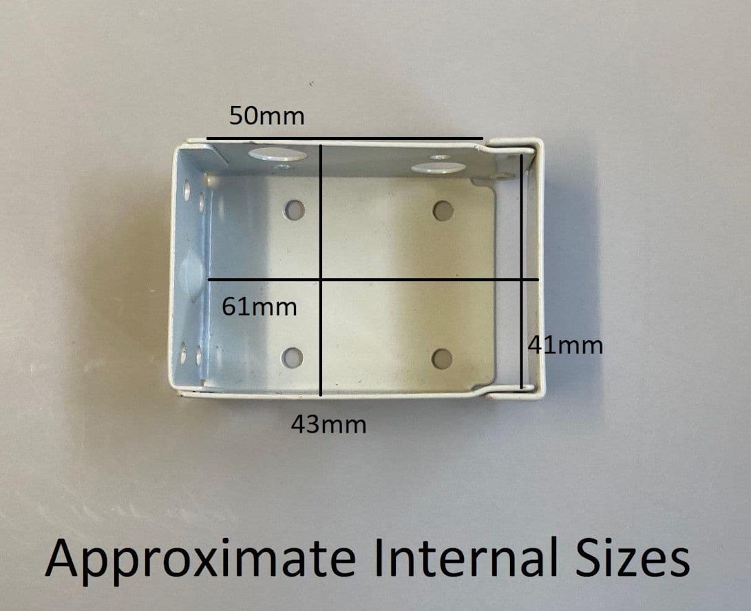 Rectangular Metal Box Brackets for 50mm Venetian Blinds (Pair of Brackets)