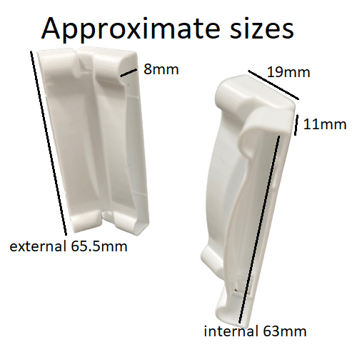 Pair of Pelmate Wood Venetian Blind Pelmet Connector (T1 style)