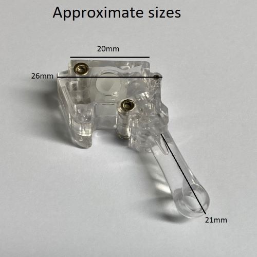 Tilter fits 19mm x 27mm rails with D-Shaped Tilt Rod