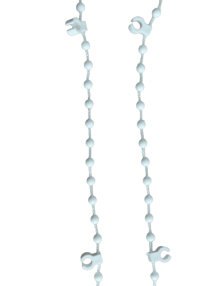 White 89mm (3.5") Vertical Blind Bottom Chain, (Sold in Metres)
