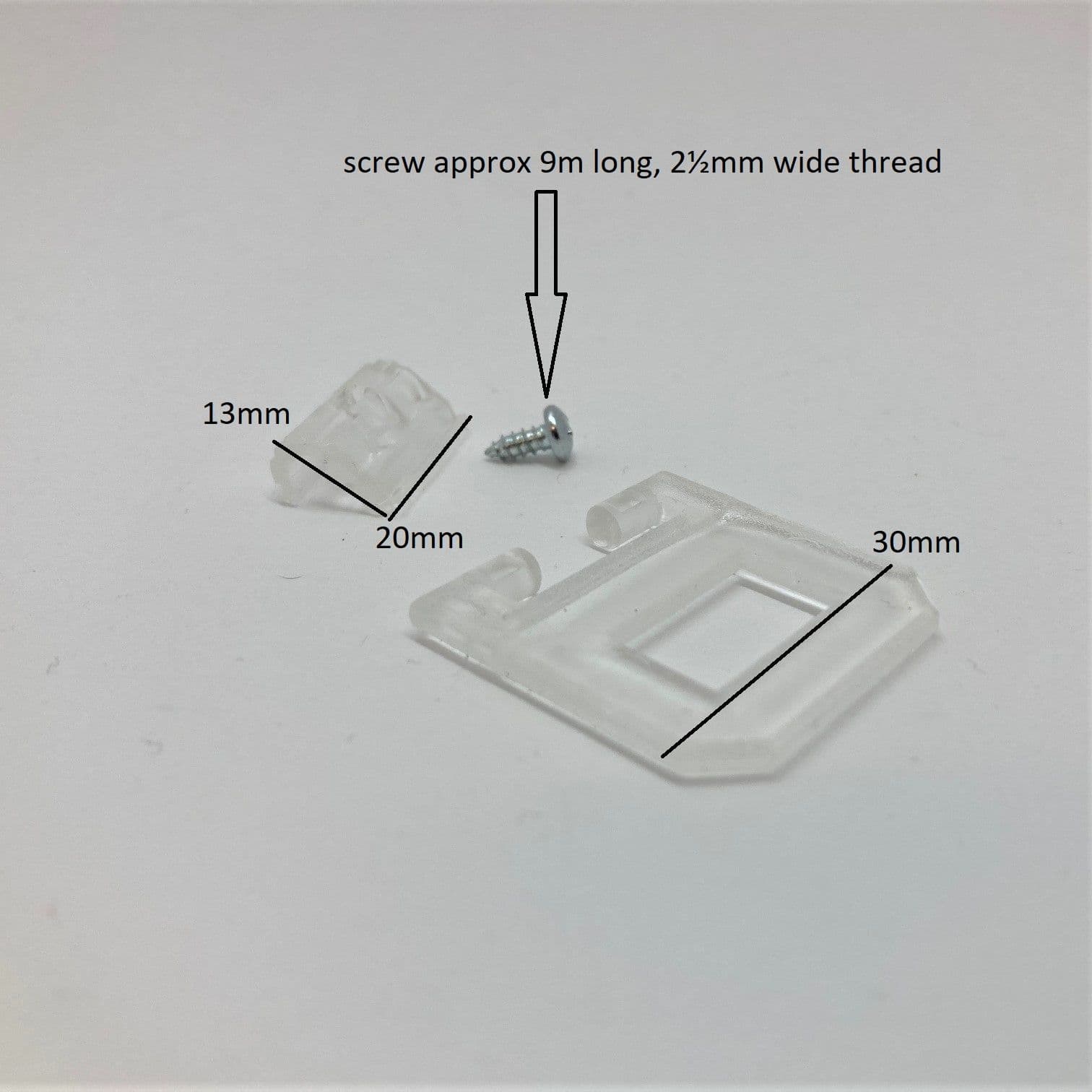 Clear Twistlock Operating Handle for Eclipse Pleated Blinds